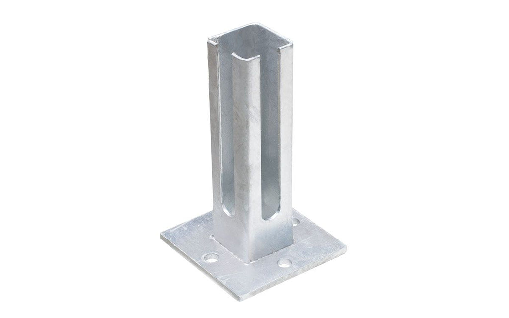 Universal base plate 60x60 mm for corner posts, robust